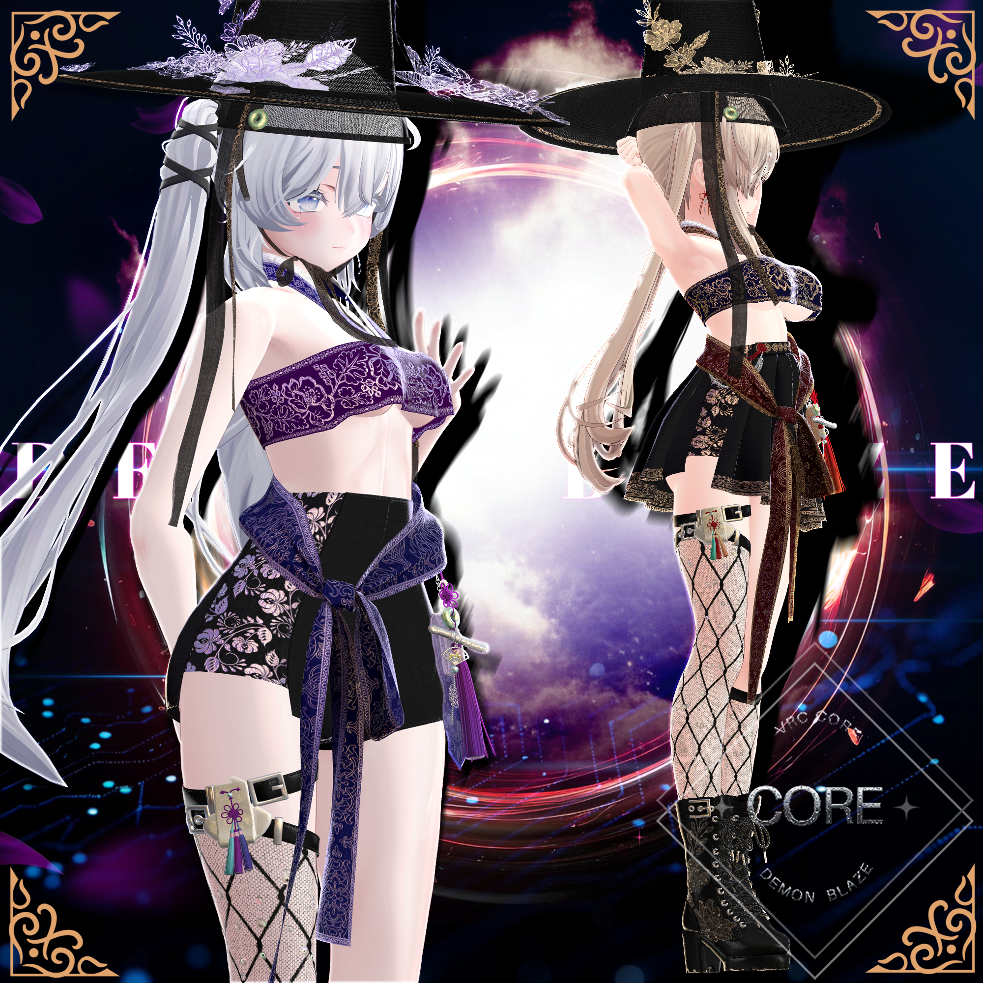 [#CORE] DEMON BLAZE 韓服 한복 Modern Hanbok - #CORE - BOOTH