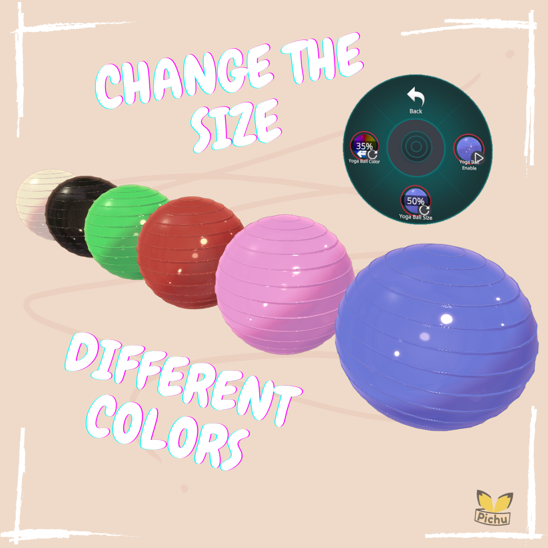 Interactive Yoga ball / Exercise ball for VRChat! - Pichu - BOOTH