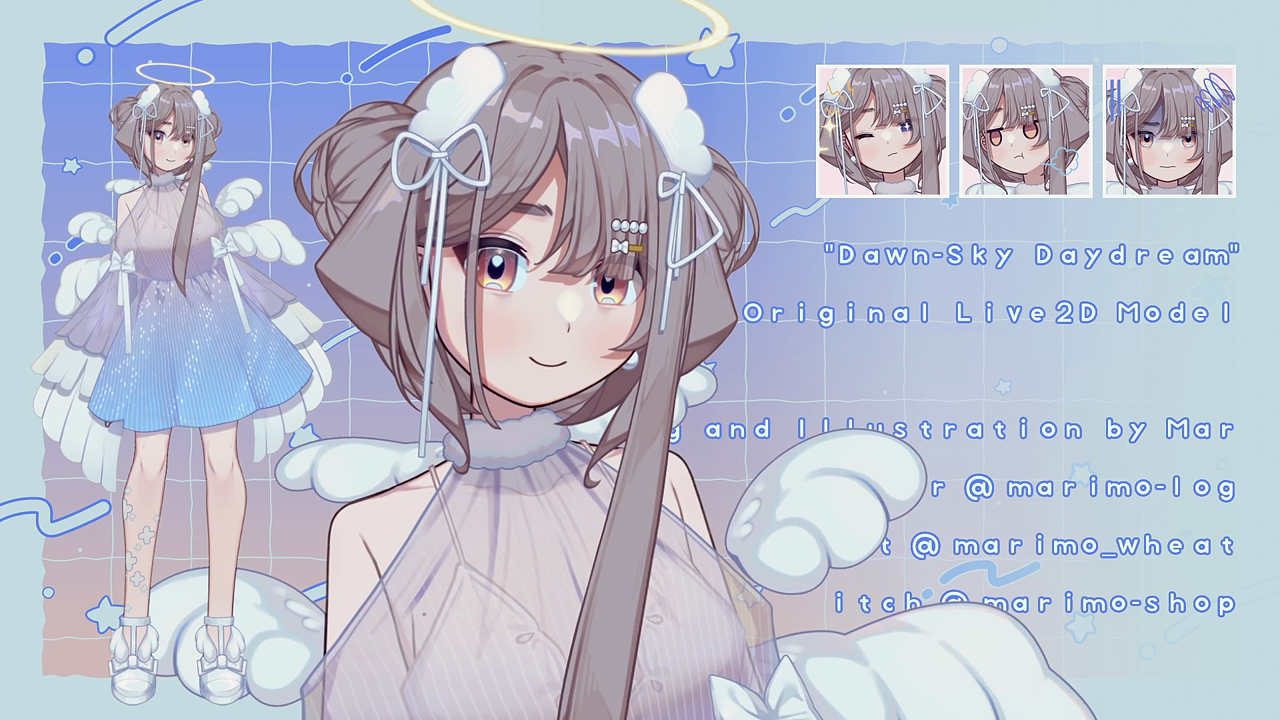 「汎用Live2Dモデル」夜明けの天使 / Dawn-Sky Daydream - Marimo Shop - BOOTH