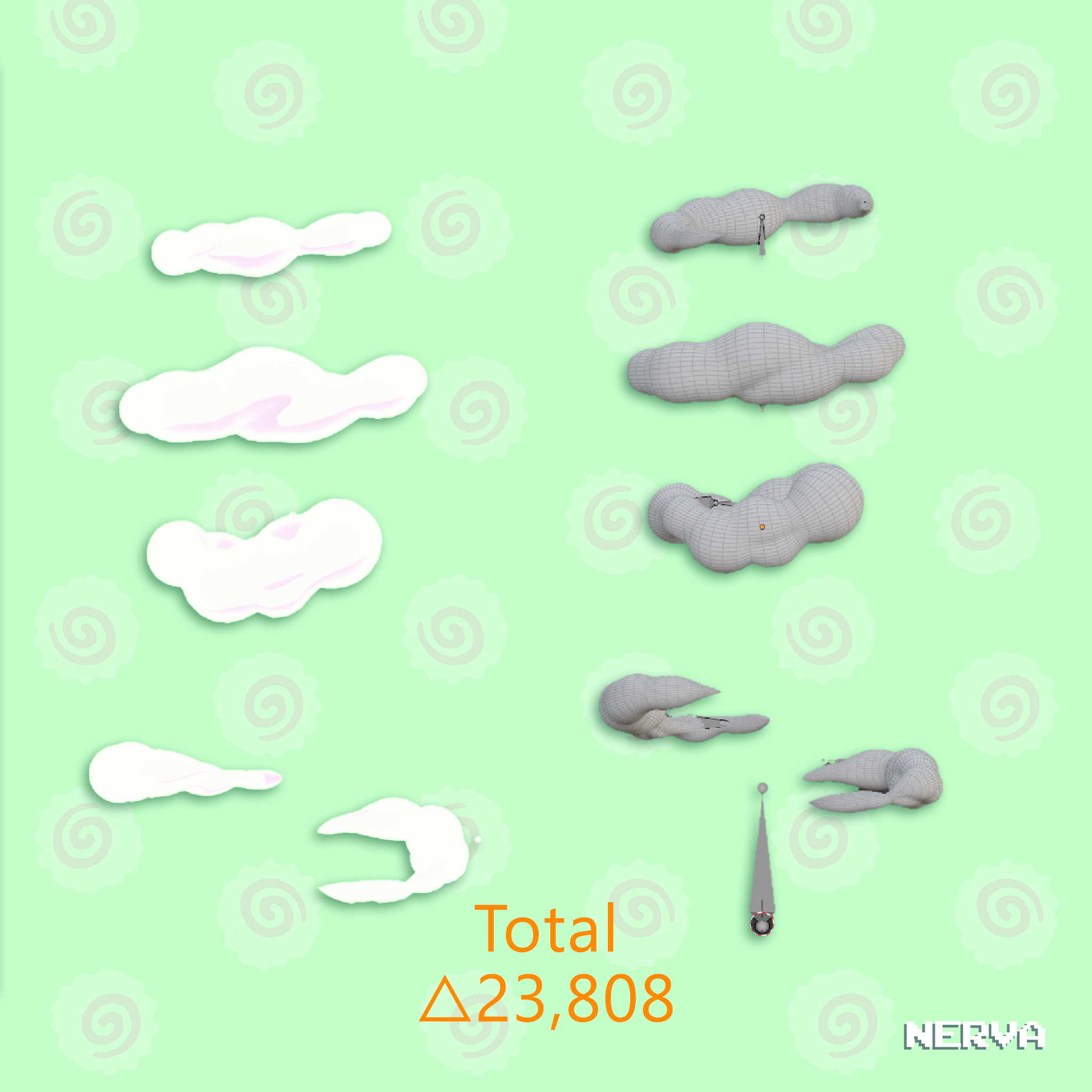 3D Outfit 』Naruto Sexy Jutsu Clouds - Nerva - BOOTH