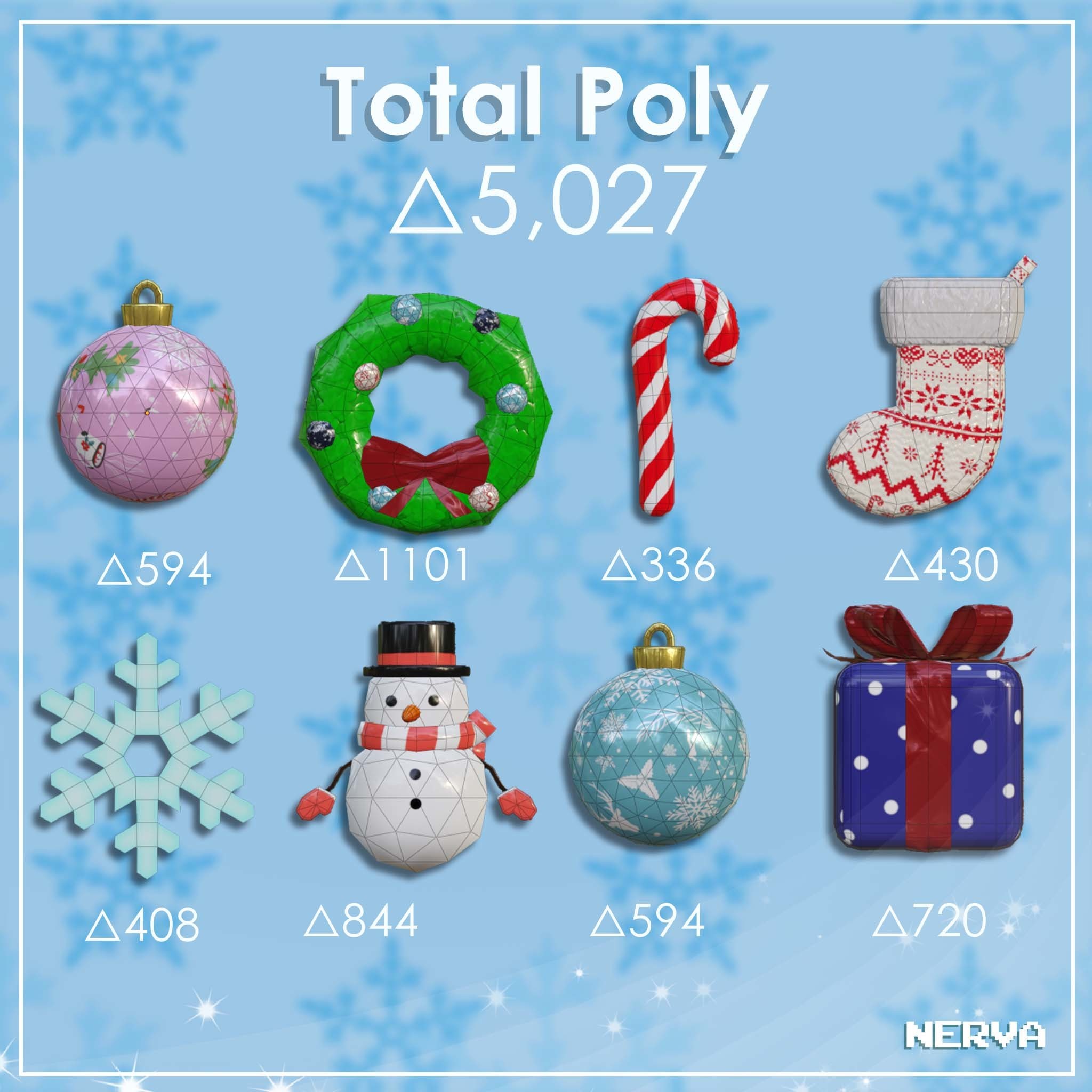 3D Props 』Christmas Throwables Pack - Nerva - BOOTH