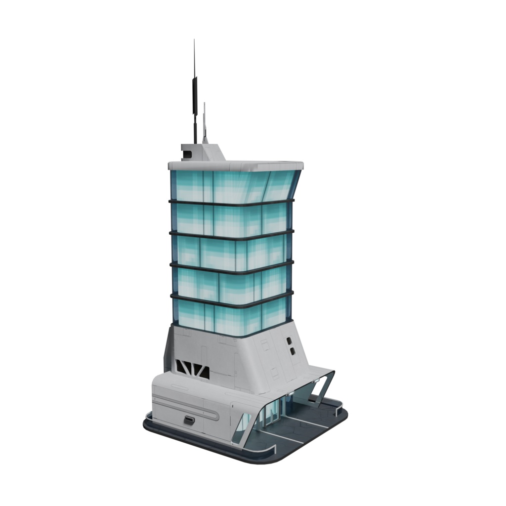 SFビル blender 3d model - Ennuishao - BOOTH