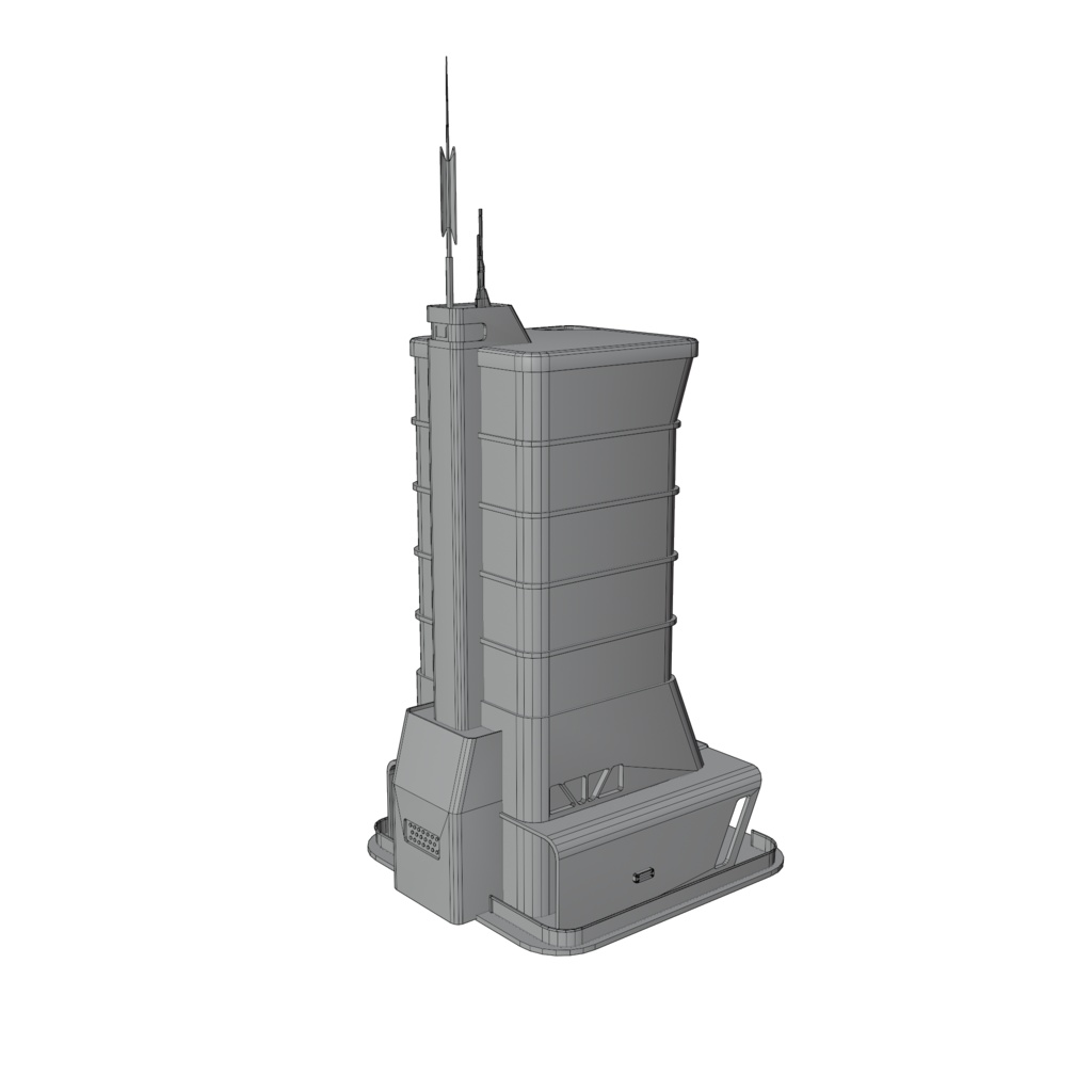 SFビル blender 3d model - Ennuishao - BOOTH