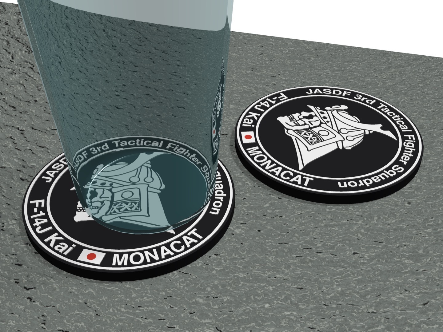 【数量限定】MONACAT 武者髑髏 部隊マーク ラバーコースター - モナ重工(Monaco Heavy Industries) - BOOTH