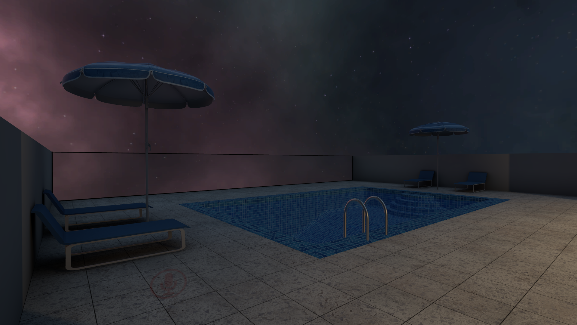 8 Ball Swimming Pool Room【SDK3 VRChat Ready】スイミングプール, エイトボール, ルーム ...