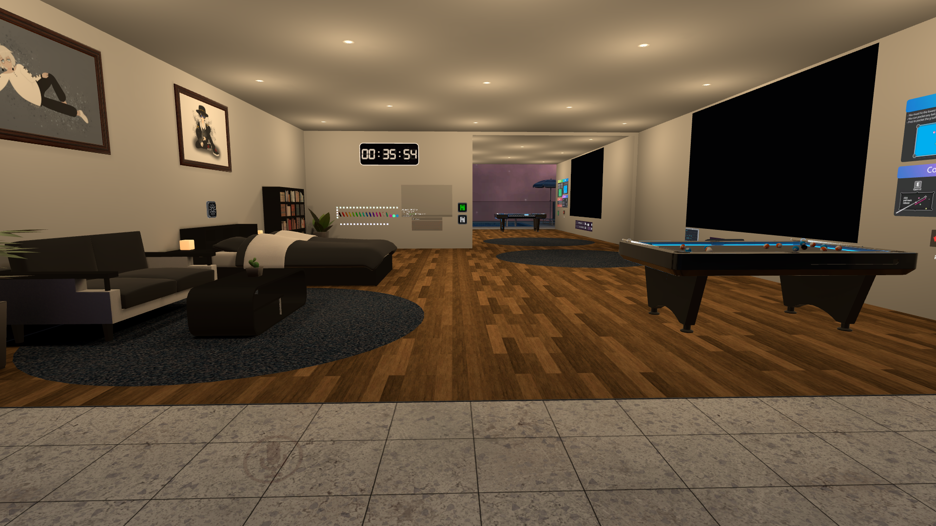 8 Ball Swimming Pool Room【SDK3 VRChat Ready】スイミングプール, エイトボール, ルーム ...