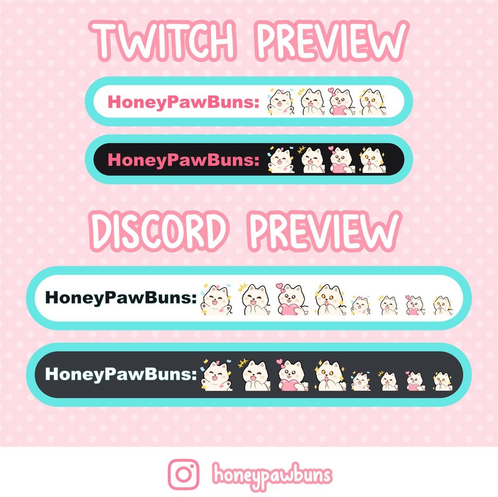 Twitch Emote Set & Single Emotes: Hype, LOL, Love, POG | White Shiba ...