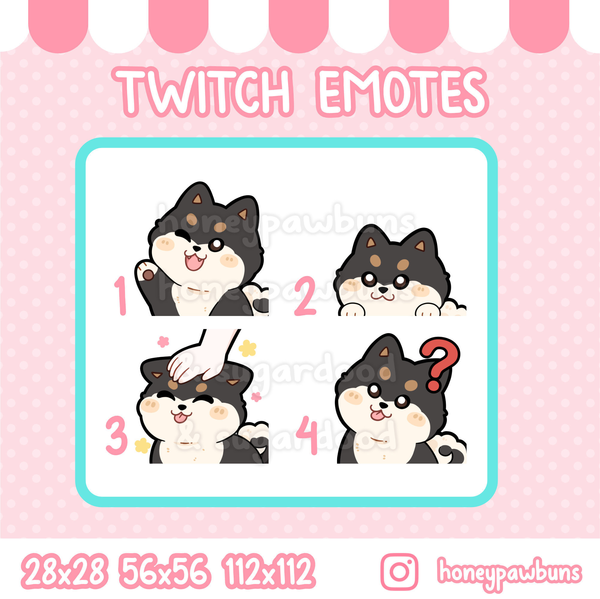 Twitch Emote Set & Single Emotes: Wave, Lurk, Head Pat, Confused ...