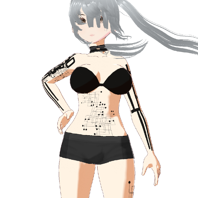 Dark Sings - Fenrir Code(フェンリルコード)サイバーパンクvroidテクスチャ - chicodeza pixiv booth - BOOTH