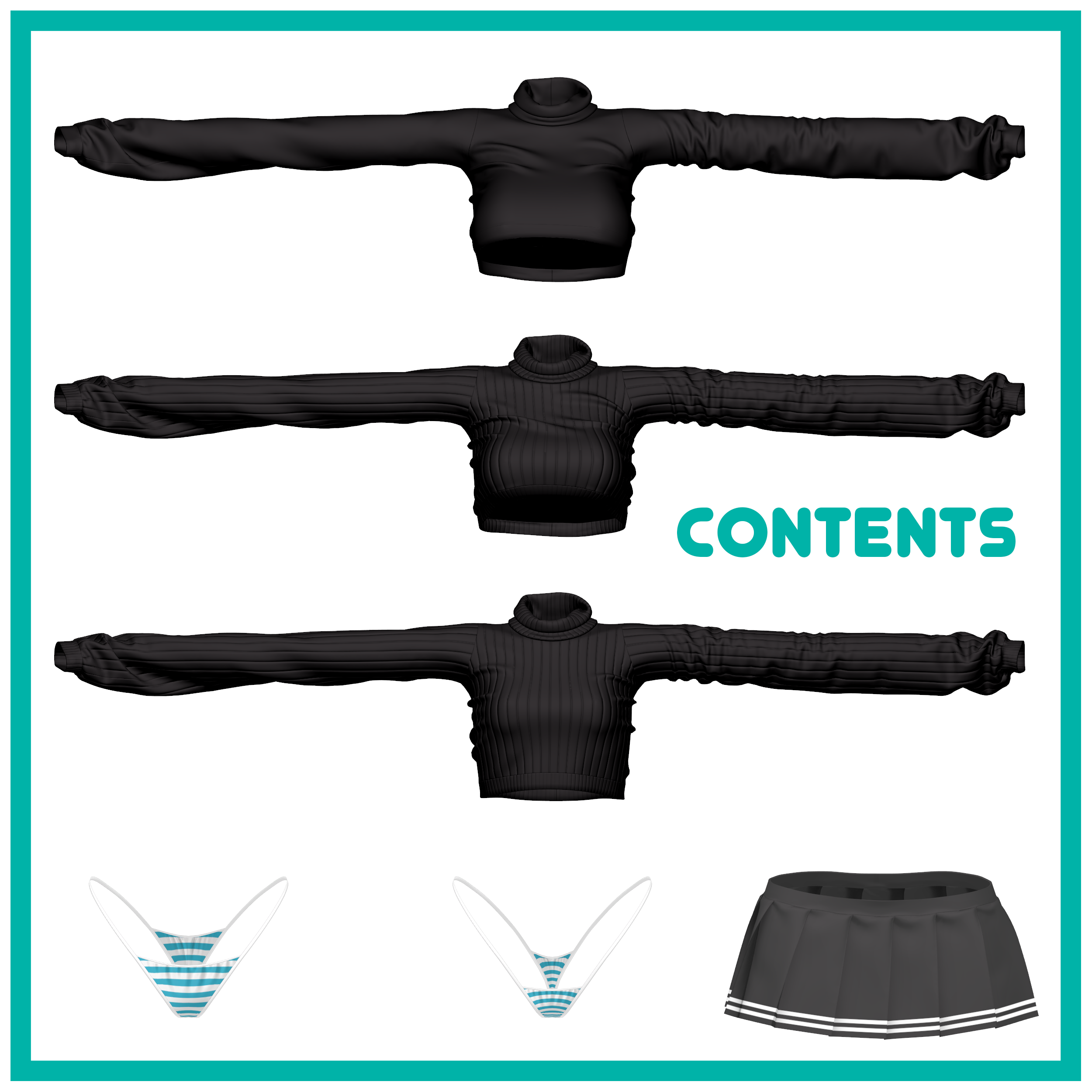 「マヌカ」Croptop Turtleneck Sweater for Manuka - Kdnz - BOOTH