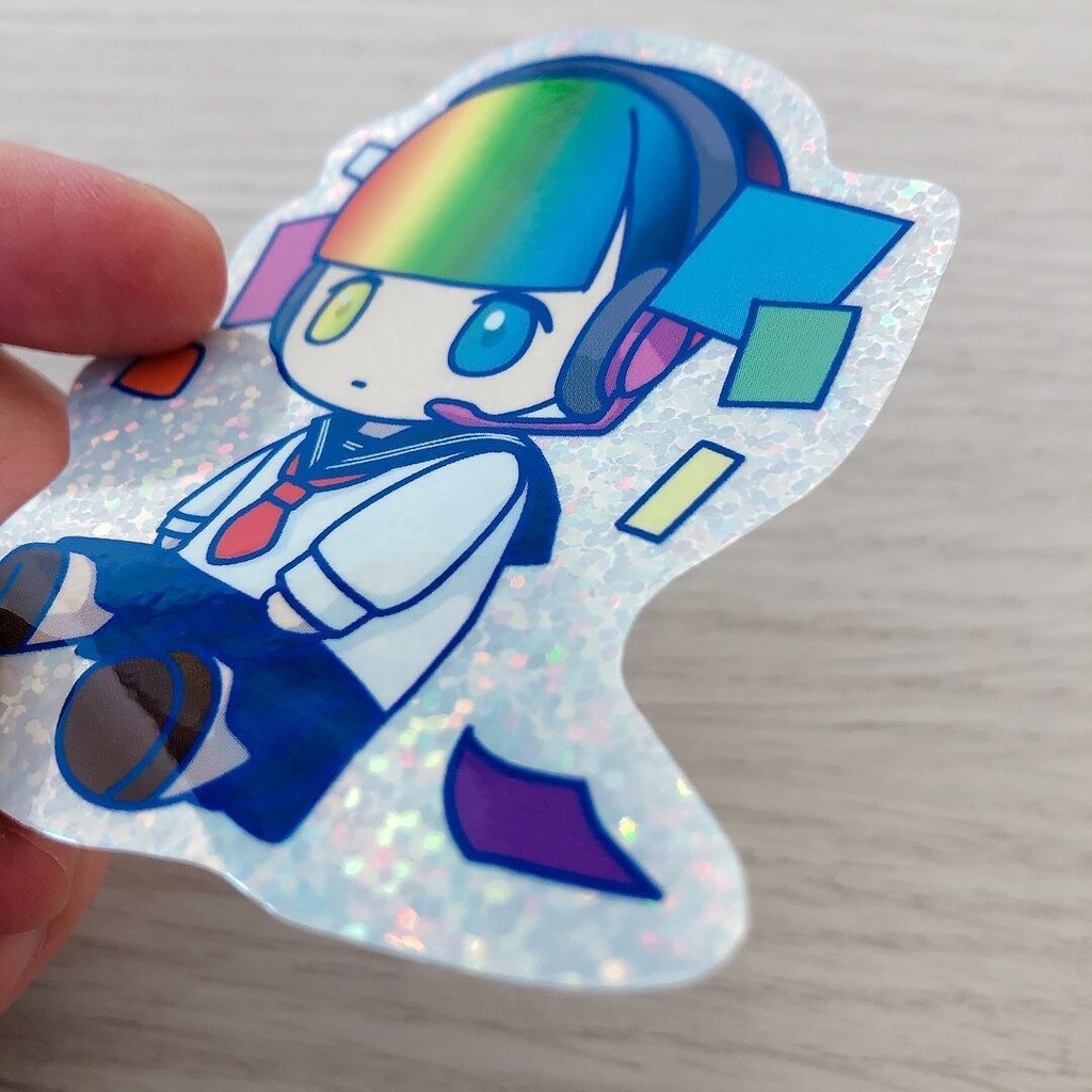 ホログラムステッカー「ゲーミングヘッドホンちゃん」 - moco’s shop - BOOTH