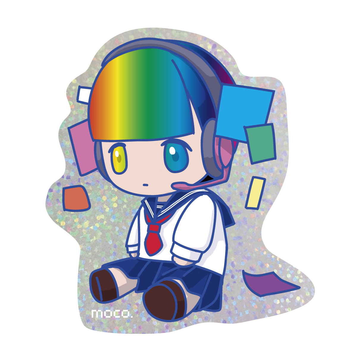 ホログラムステッカー「ゲーミングヘッドホンちゃん」 - moco’s shop - BOOTH