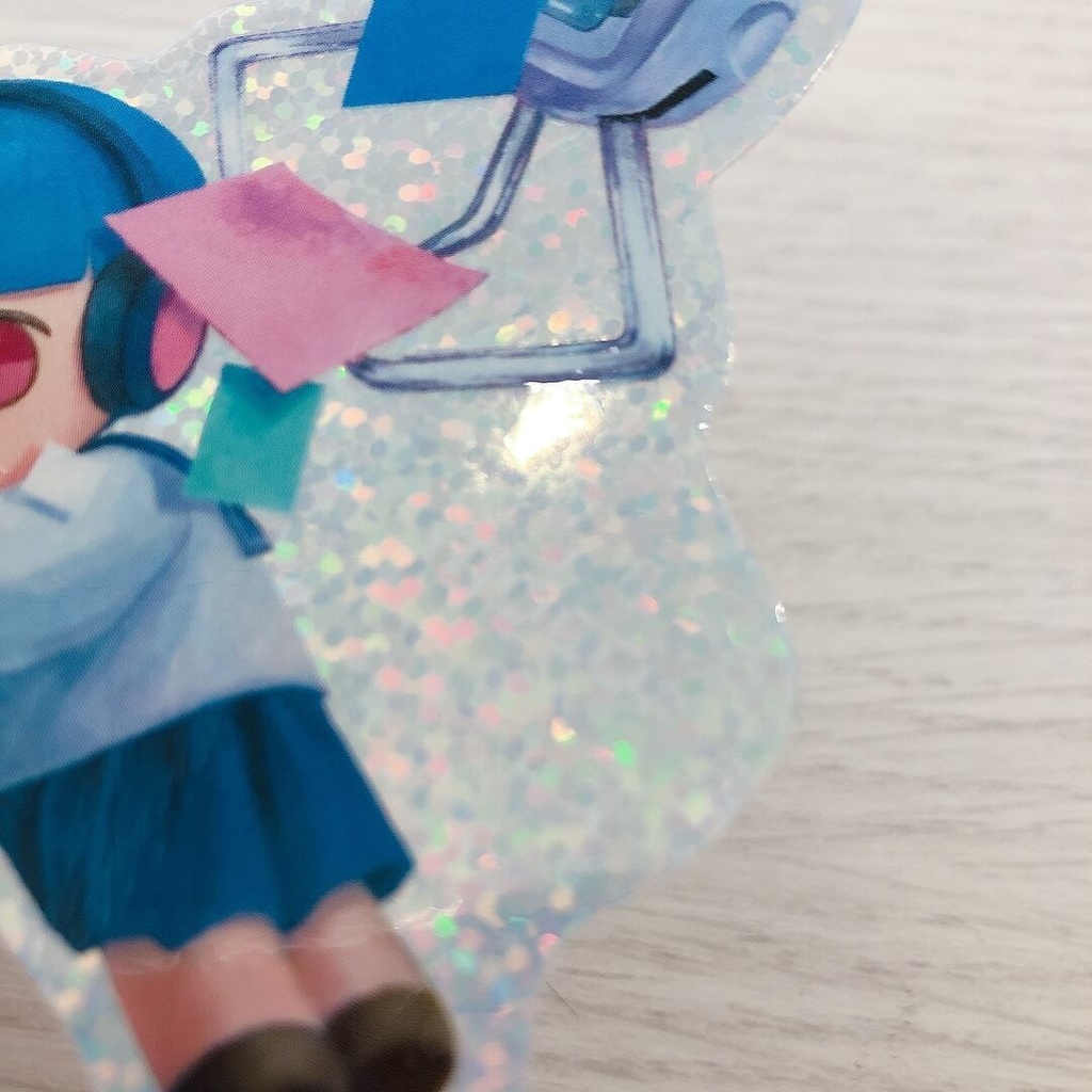 ホログラムステッカー「ヘッドホンぬいぐるみちゃん」 - moco’s shop - BOOTH