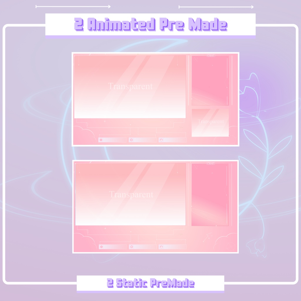 Simple PINK CELESTIAL Stream Pack Overlay Animated / Be Right Back / Starting Soon / Offline ...