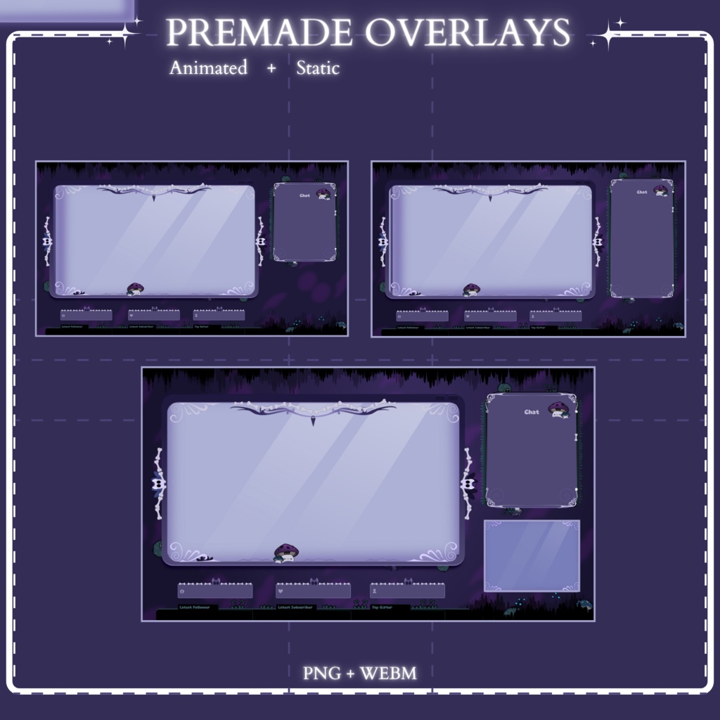 DARK - GOTHIC - Stream Overlay Pack Animated - BE RIGHT BACK - OFFLINE - STREAM ENDING ...