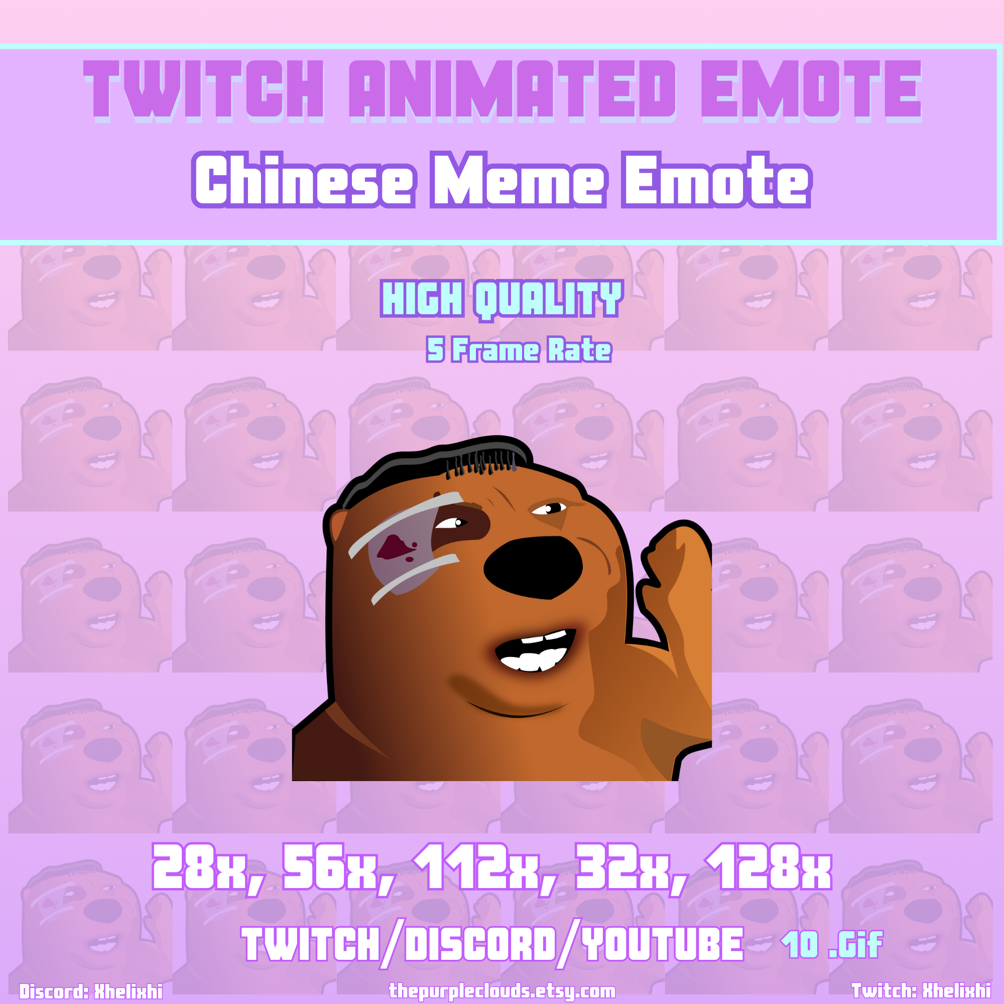 Chinese Meme ANIMATED Emote, Twitch meme, Meme emote, Beaver meme emote ...