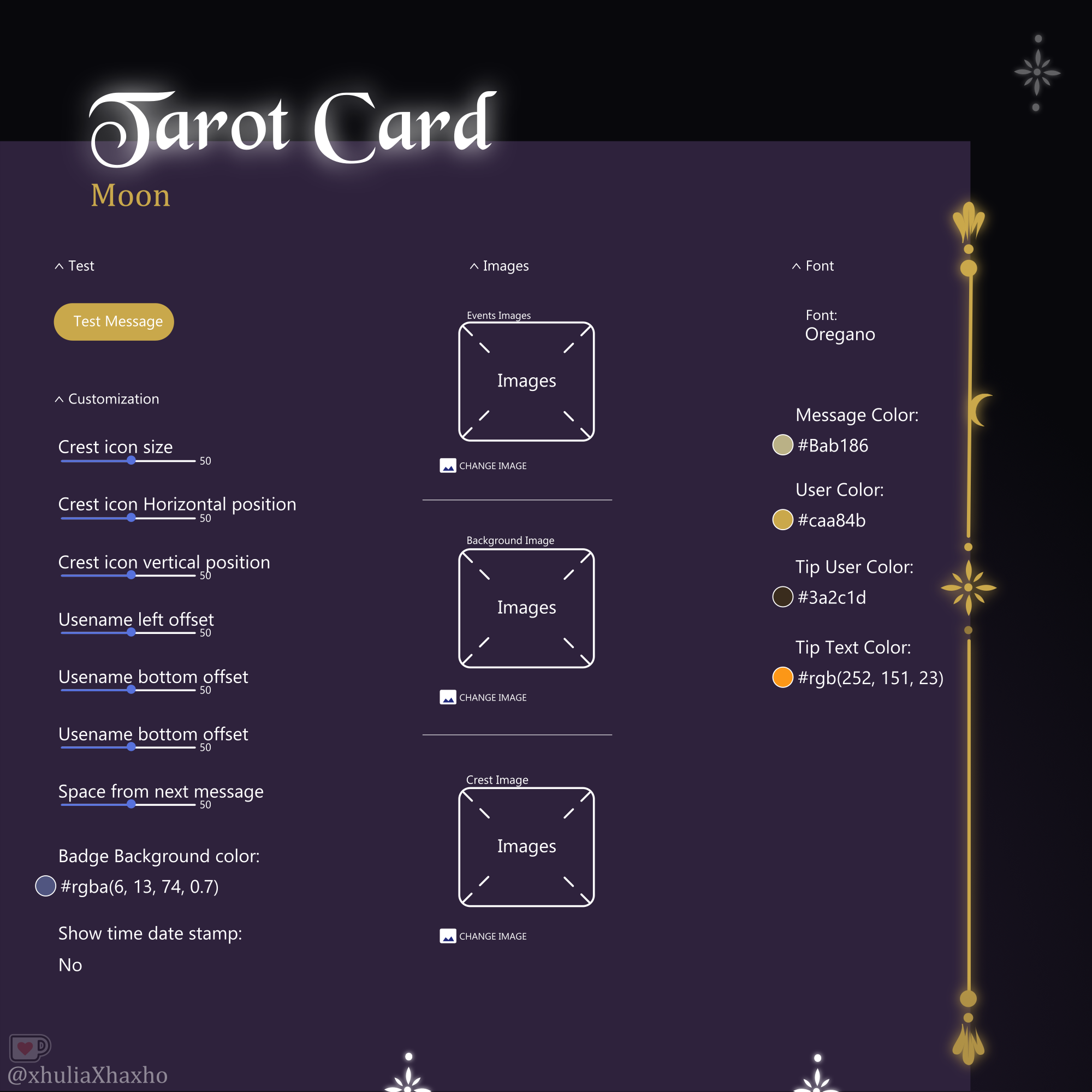 Tarot Card Chat Widget, Celestial Minimal, Elegant Theme, Chat Box and ...