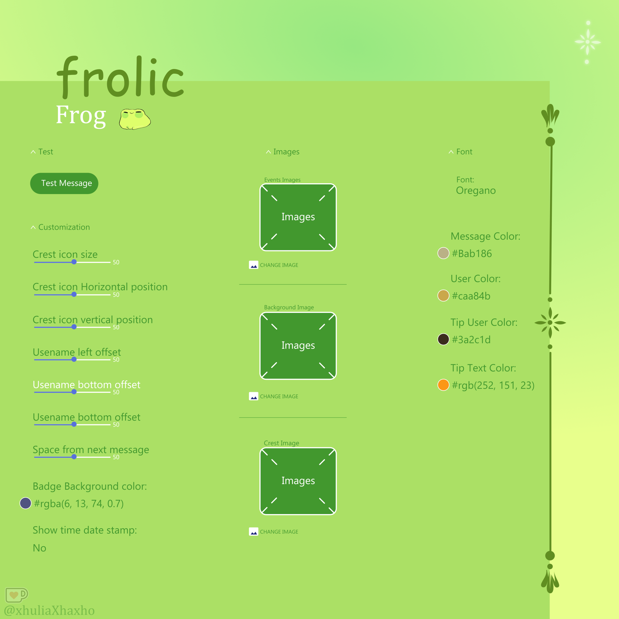 FROGGY Chat Widget for Twitch, Greenish Froggy Chat Widgets for Twitch ...