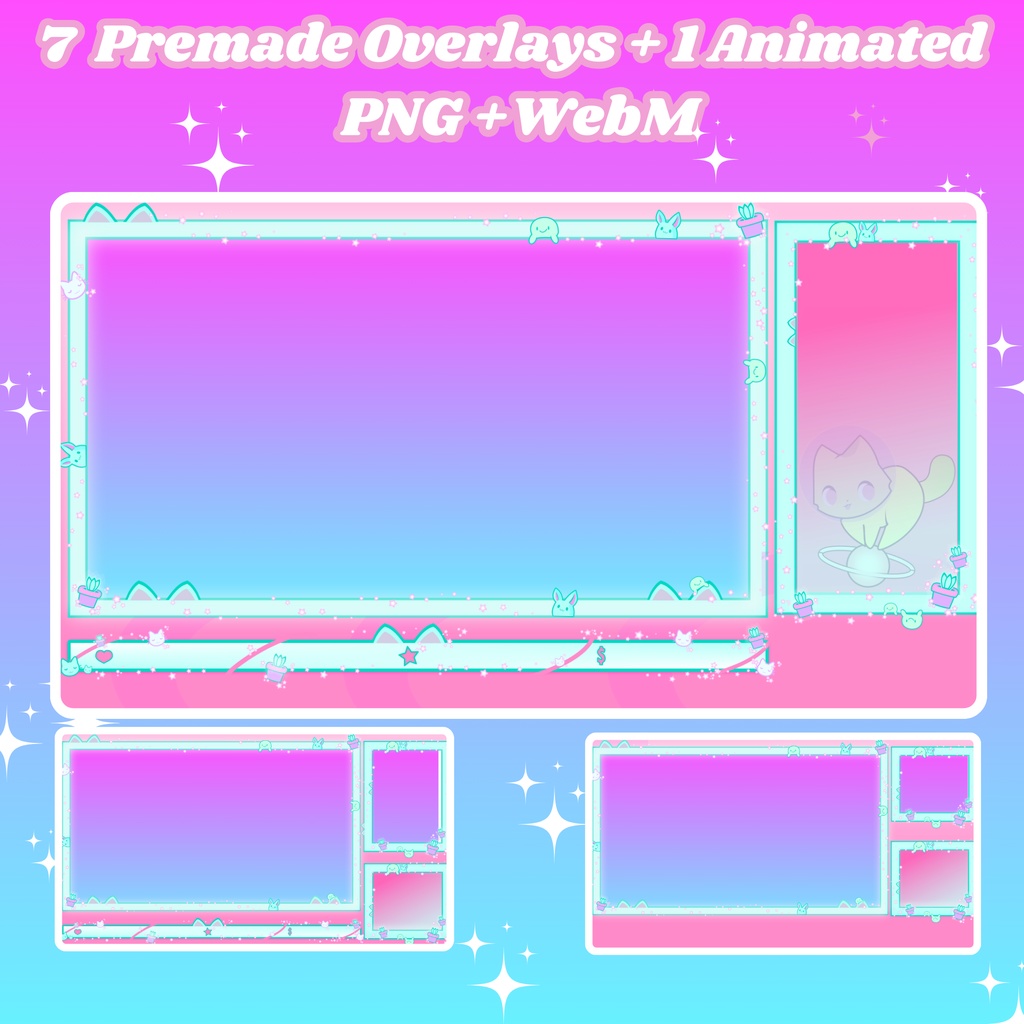 Cute Room Stream Overlay Colorful Pack, Stream Overlay Colorful ...