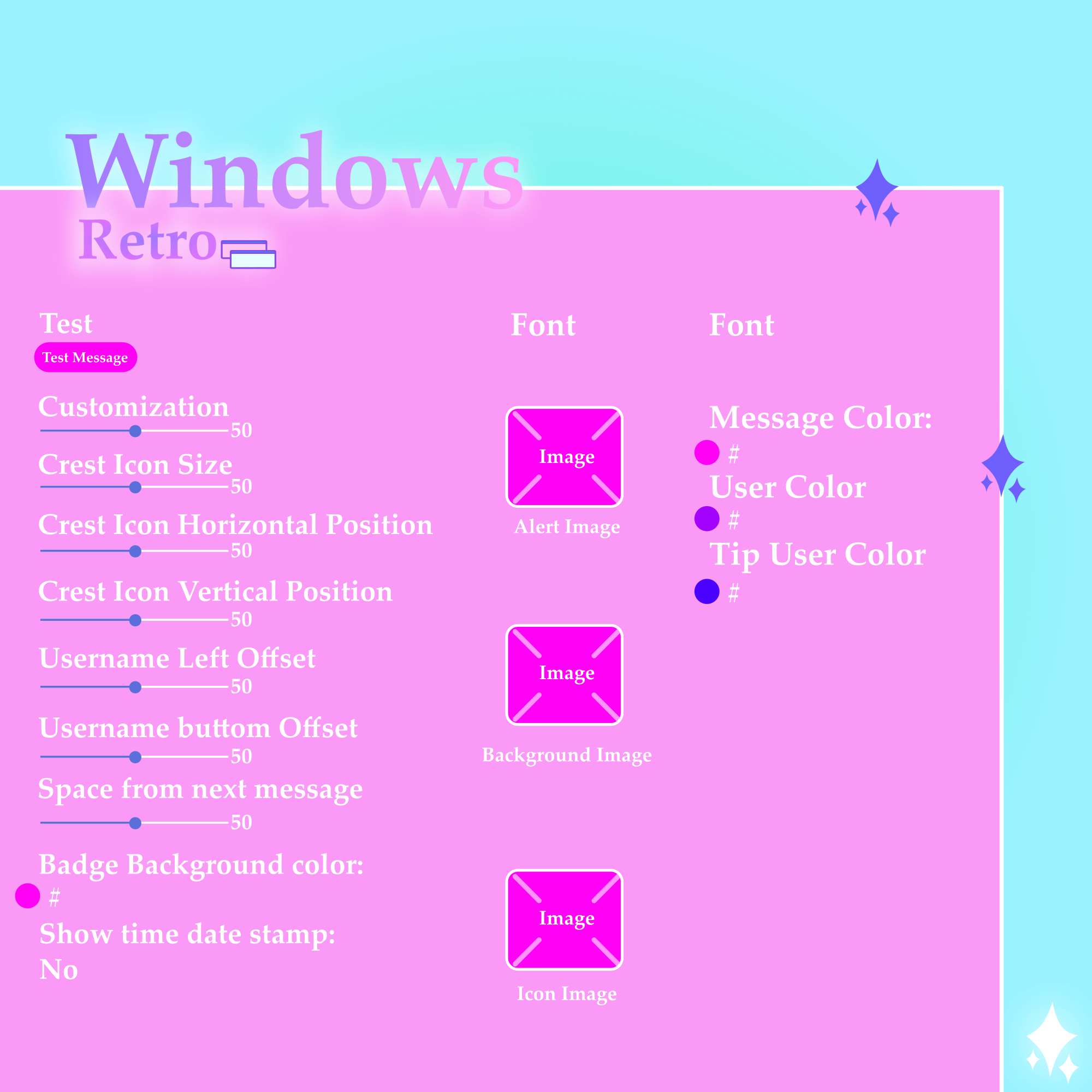 Retro Windows Chat Widget, Retro Window Widget, colorful Chat Widget ...