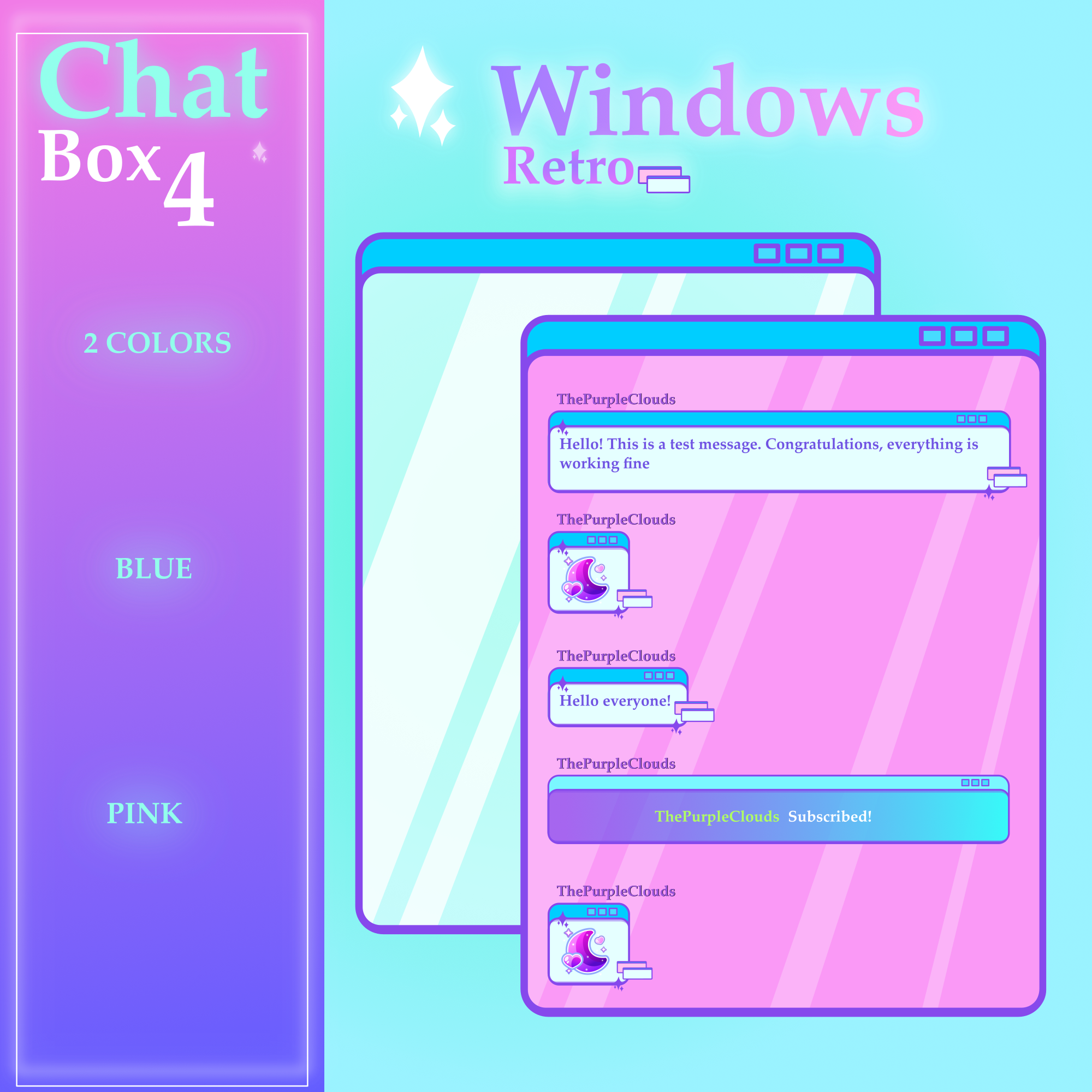 Retro Windows Chat Widget, Retro Window Widget, colorful Chat Widget ...