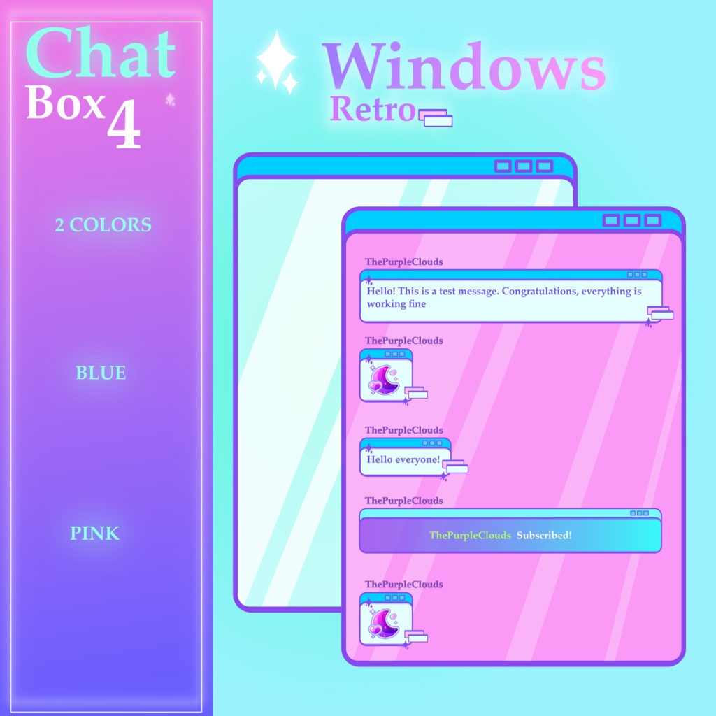 Retro Windows Chat Widget, Retro Window Widget, colorful Chat Widget ...