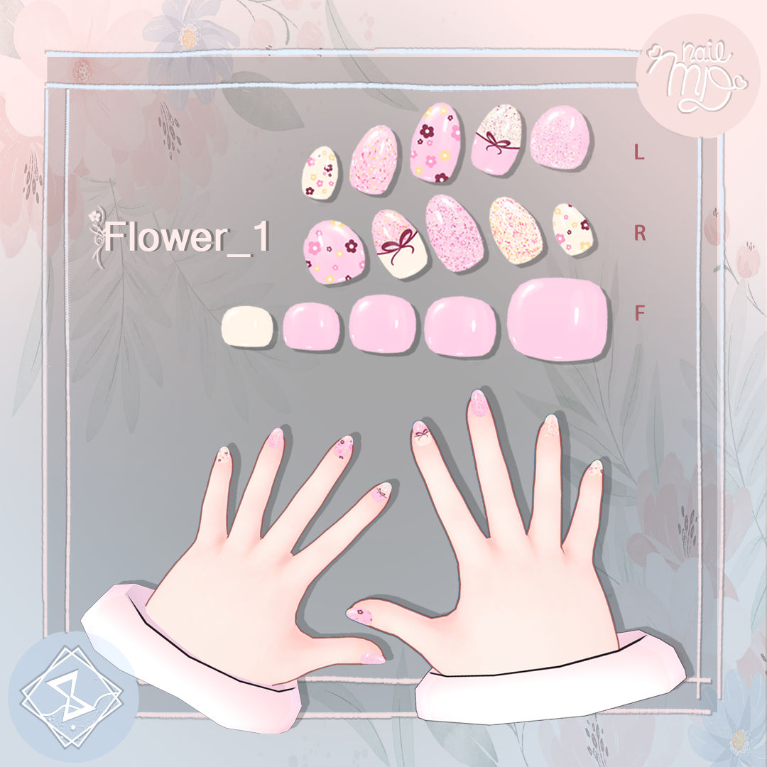 【MDollnail対応】F&B NailTip Set【VRChat向けネイルチップ】 - 宇宙船の小さな店 - BOOTH