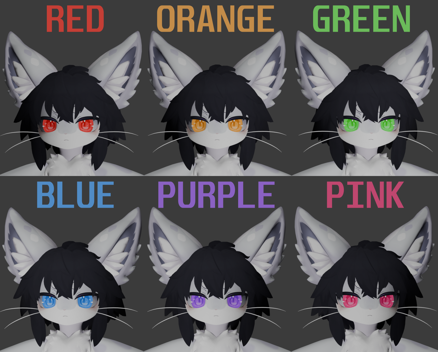 !FREE! Chalo 'Rainbow' Eye Texture Pack VRChat (6 Colored Eyes ...