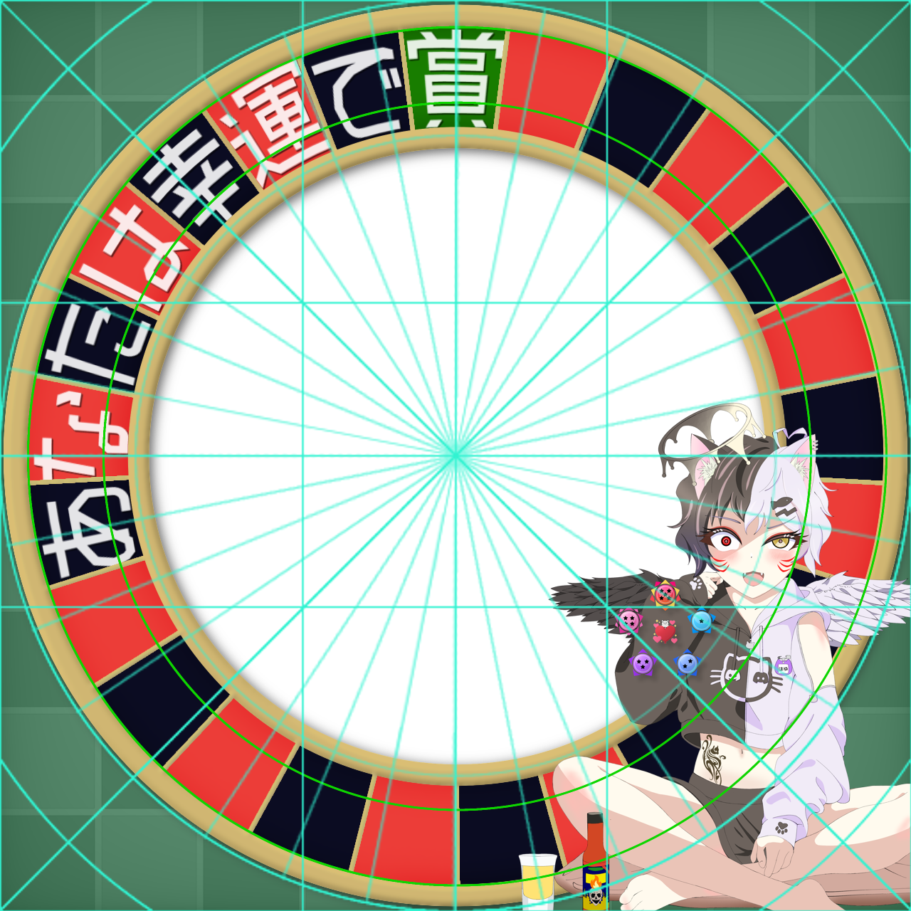 【フリー素材】ゲーム景品用ルーレットアイコンリング 9色 - はゆ - BOOTH