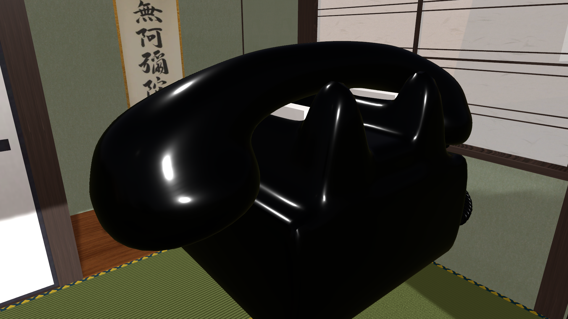 VRChat想定 黒電話（台付き） - METAREMI - BOOTH