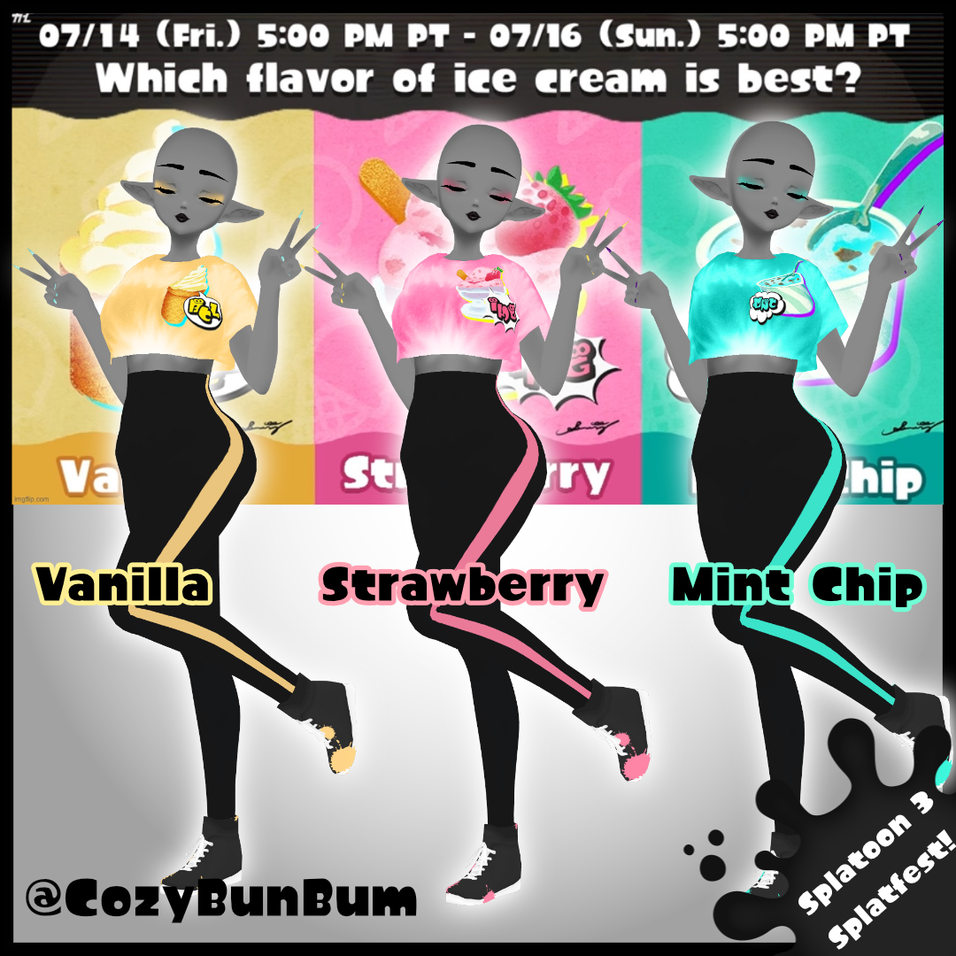 [FREE] Splatfest Outfit Splatoon Vanilla Strawberry Mint Chip ...
