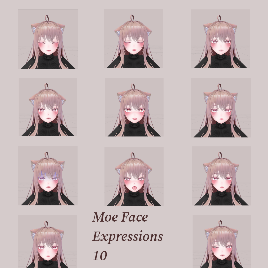 Moe Facial Expressions - A05 - BOOTH