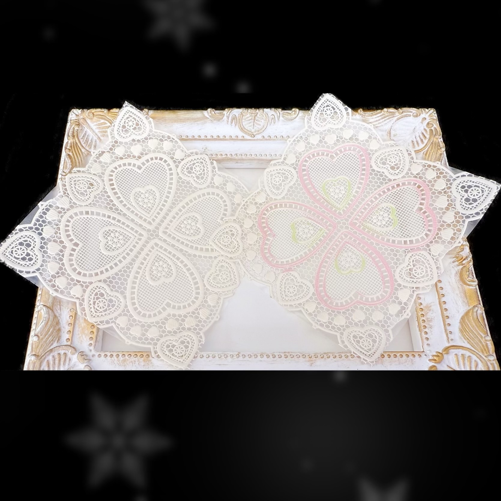 ドールハウス ドール用 レース風 2way テーブルクロス カーペット 2枚セット 可愛い ミニチュア - Cherry's dream ...