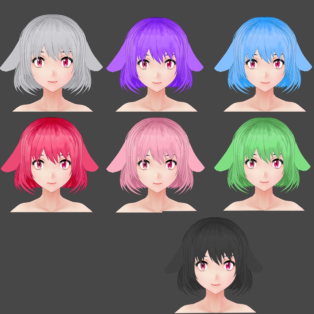 (VROID) Hair with dog ears - jonathan-yuri - BOOTH