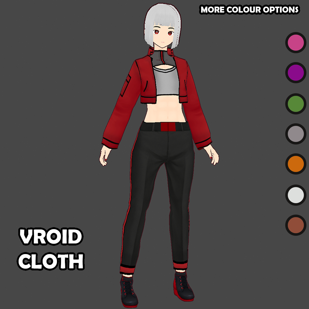 (VROID) Female cyberpunk outfit #1 - jonathan-yuri - BOOTH