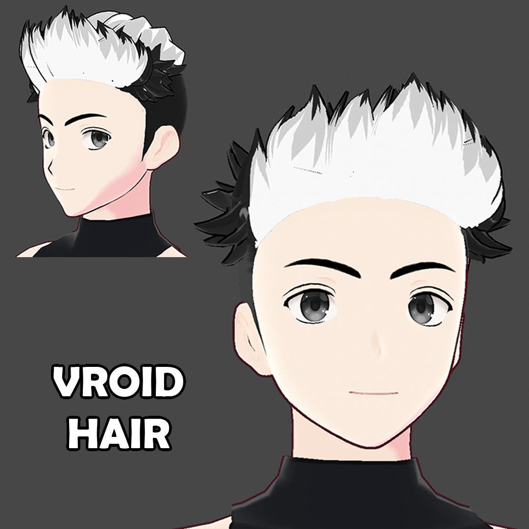 (vroid) hair spiked preset ( multiple colour ) - jonathan-yuri - BOOTH