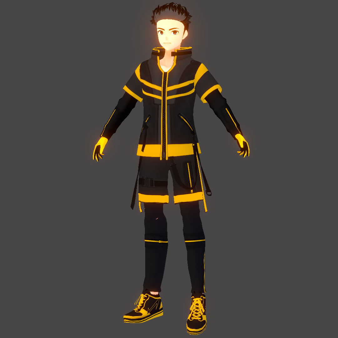 (VROID) Male Cyberpunk Outfit #1 (Multiple colour) Techwear - jonathan ...