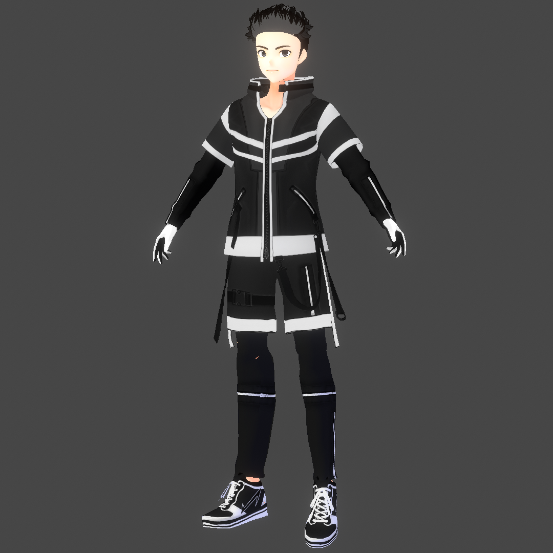(VROID) Male Cyberpunk Outfit #1 (Multiple colour) Techwear - jonathan ...