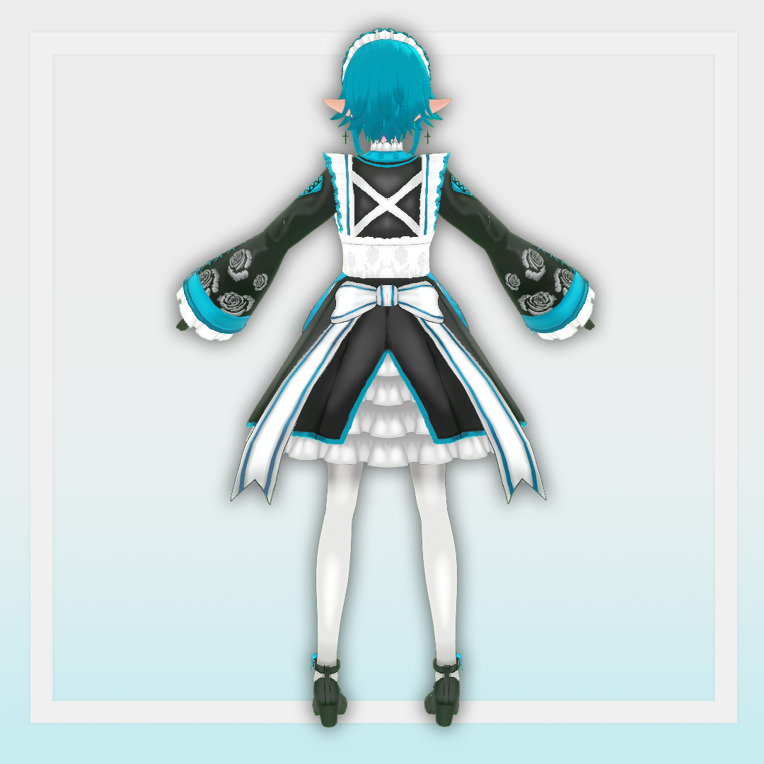 (Vroid) Cute Maid Outfit Set (multiple colour) - jonathan-yuri - BOOTH