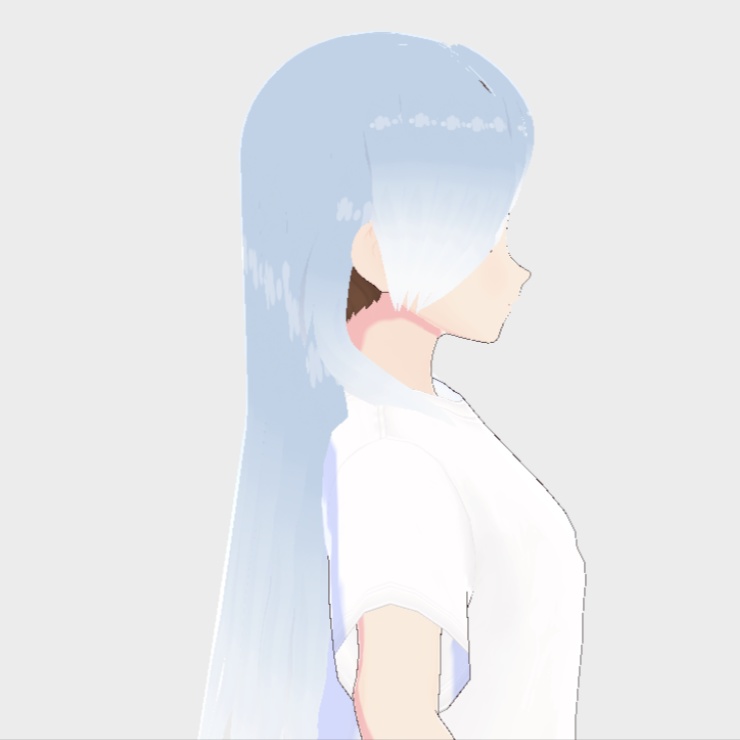 VRoid Custom Item Hair Preset: Long hair with Symmetrical Bangs - The ...