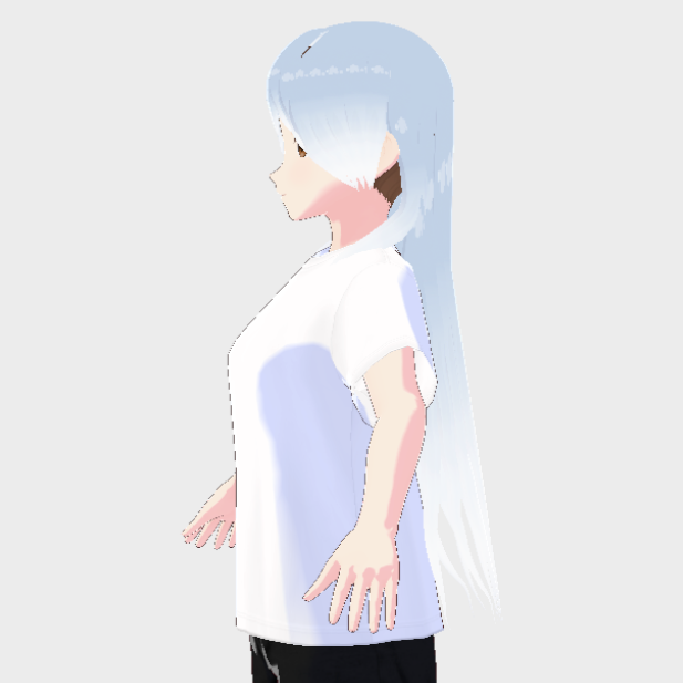 VRoid Custom Item Hair Preset: Long hair with Symmetrical Bangs - The ...