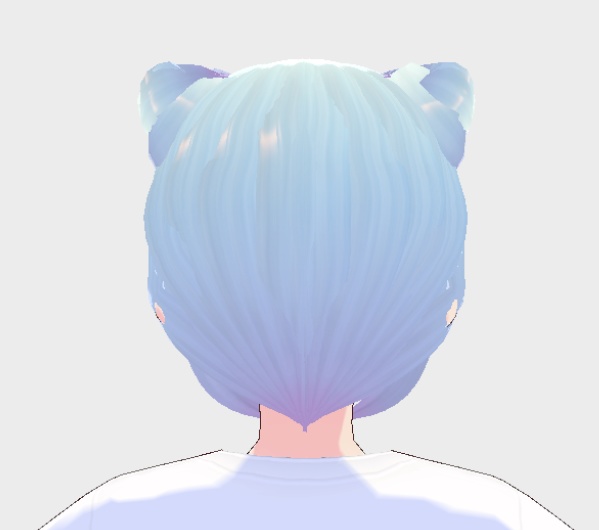 VRoid Custom Item Hair Preset: Neko Buns - The Suitengū Shop - BOOTH