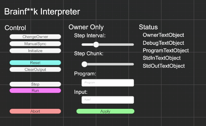 Udon Brainf**k Interpreter(unity package) - azarashino - BOOTH