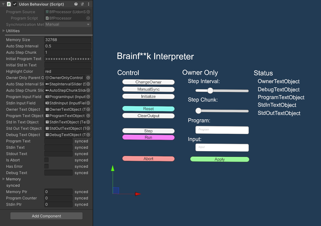 Udon Brainf**k Interpreter(unity package) - azarashino - BOOTH