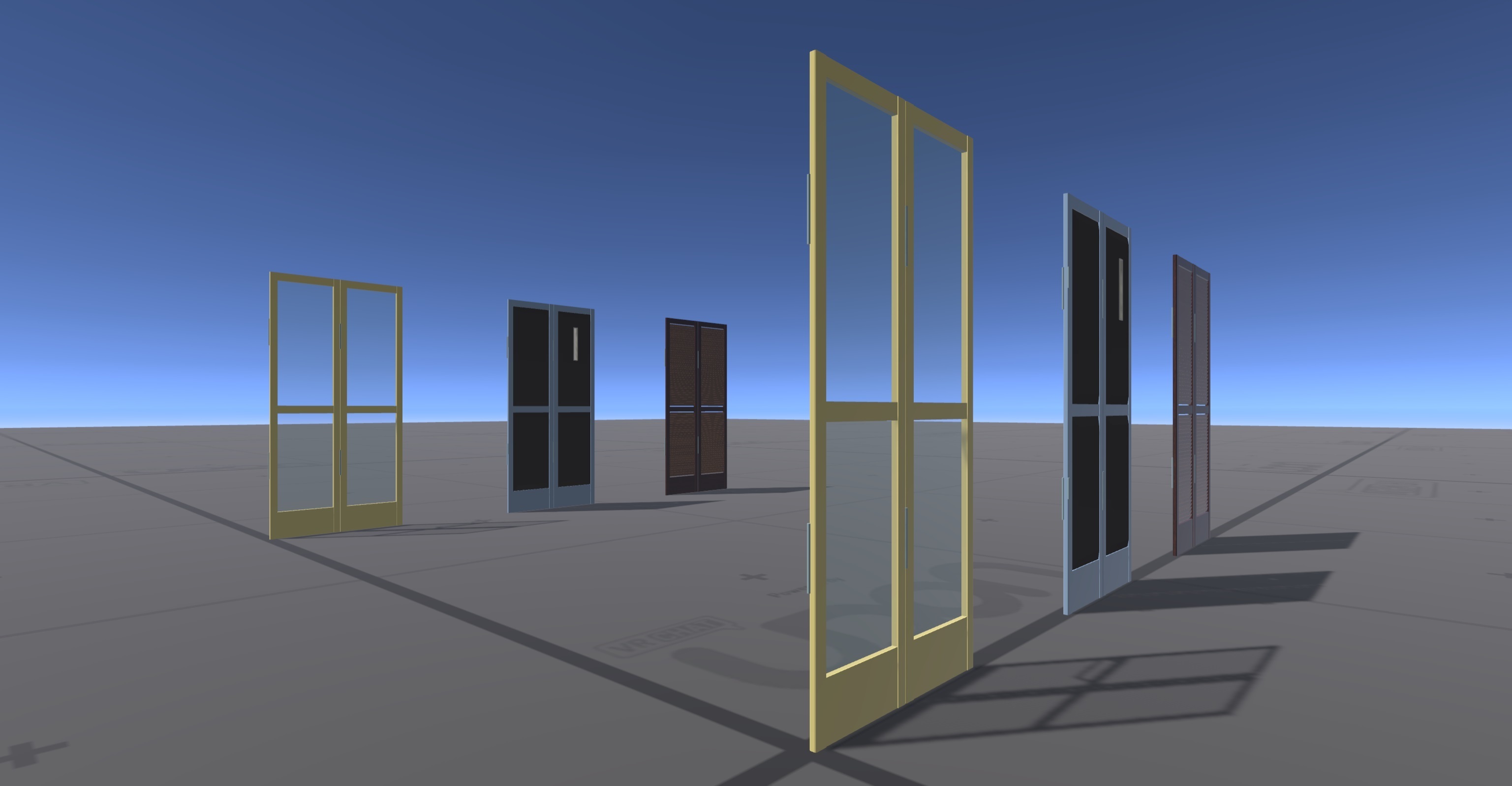 VRChat ワールド ギミック 折り戸 - 100均[VRChatワールドギミック] - BOOTH