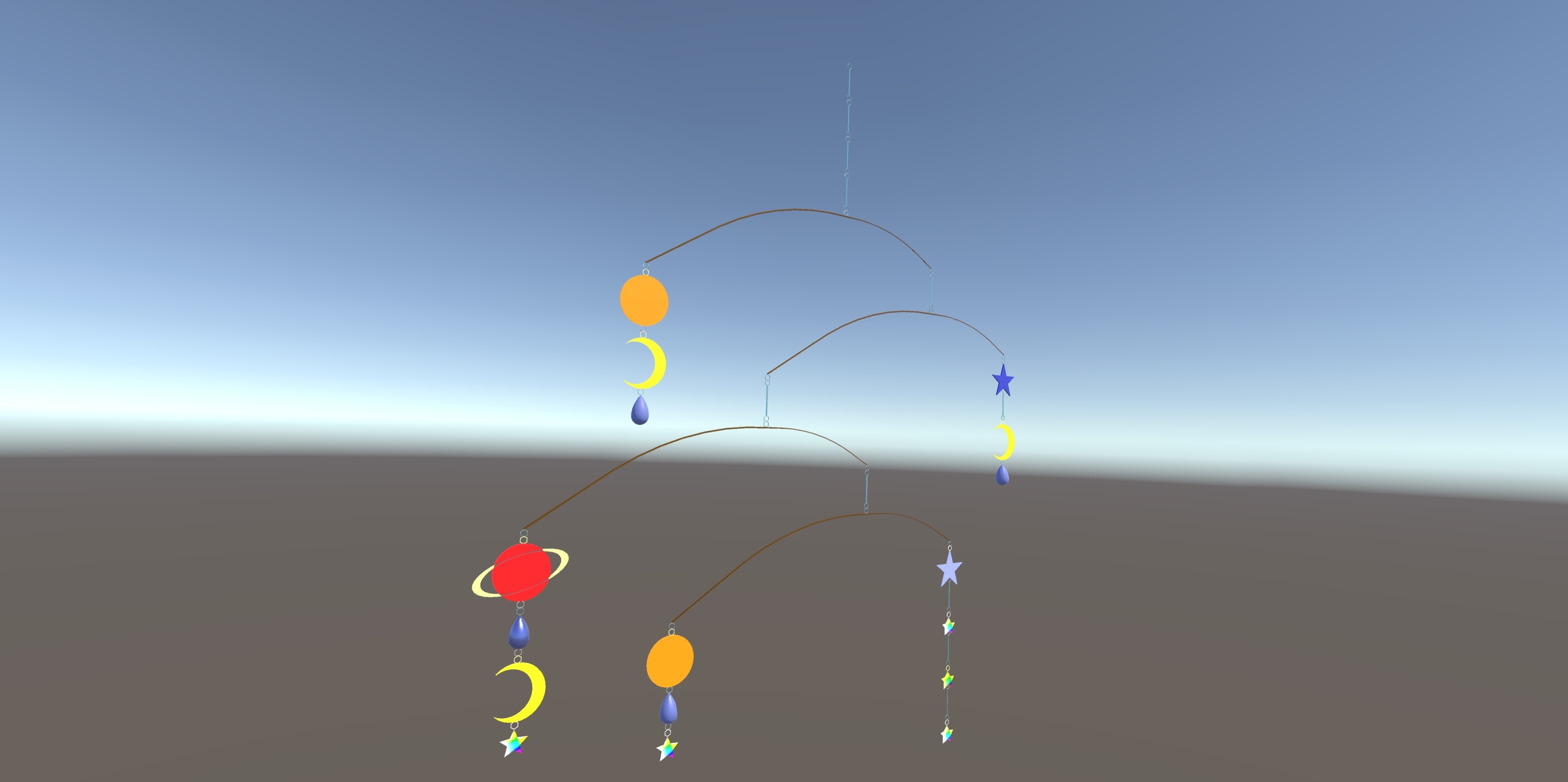 VRChat ワールド ギミック モビール (風で動くヤツ) - 100均[VRChatワールドギミック] - BOOTH