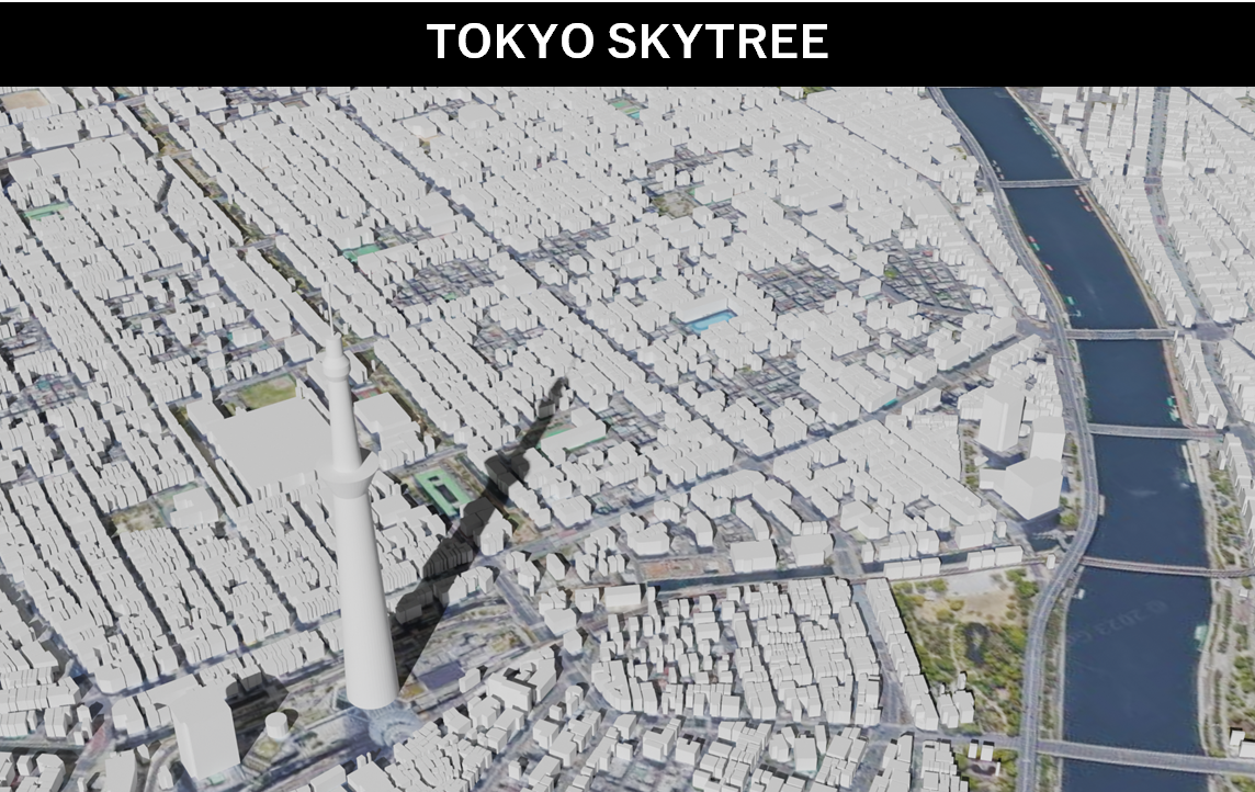 Tokyo Skytree MAP スカイツリー周辺の広域3Dモデル | 3D Model - .CG - BOOTH