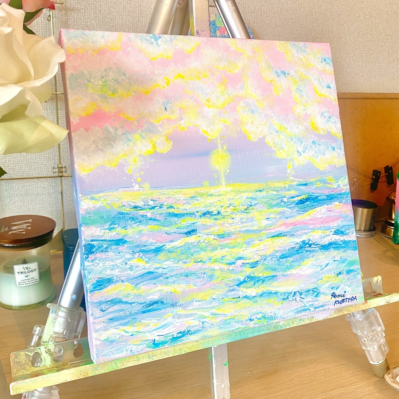 “Phantom Sun” S3(27.3×27.3cm)(10.7×10.7inch) - remis-canvas - BOOTH