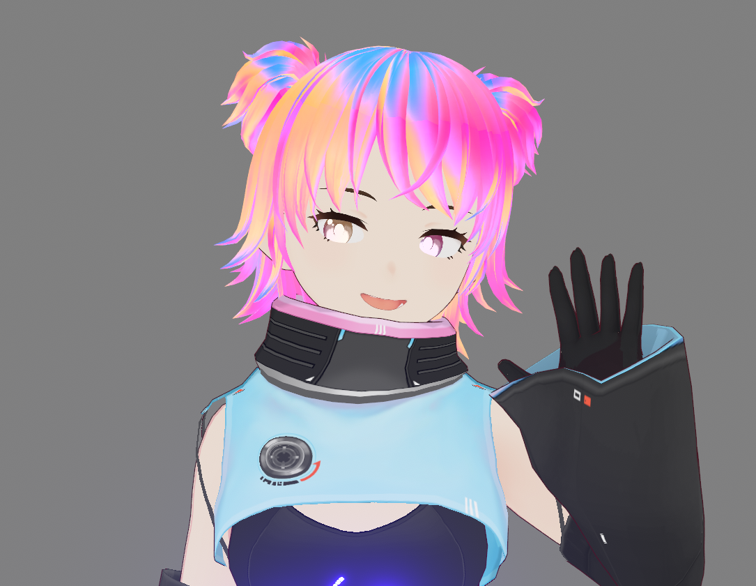 CyverPunk Avatar 3d PACK 8 Emote + Animated Overlay rgb, any color Vtuber Commission Custom ...