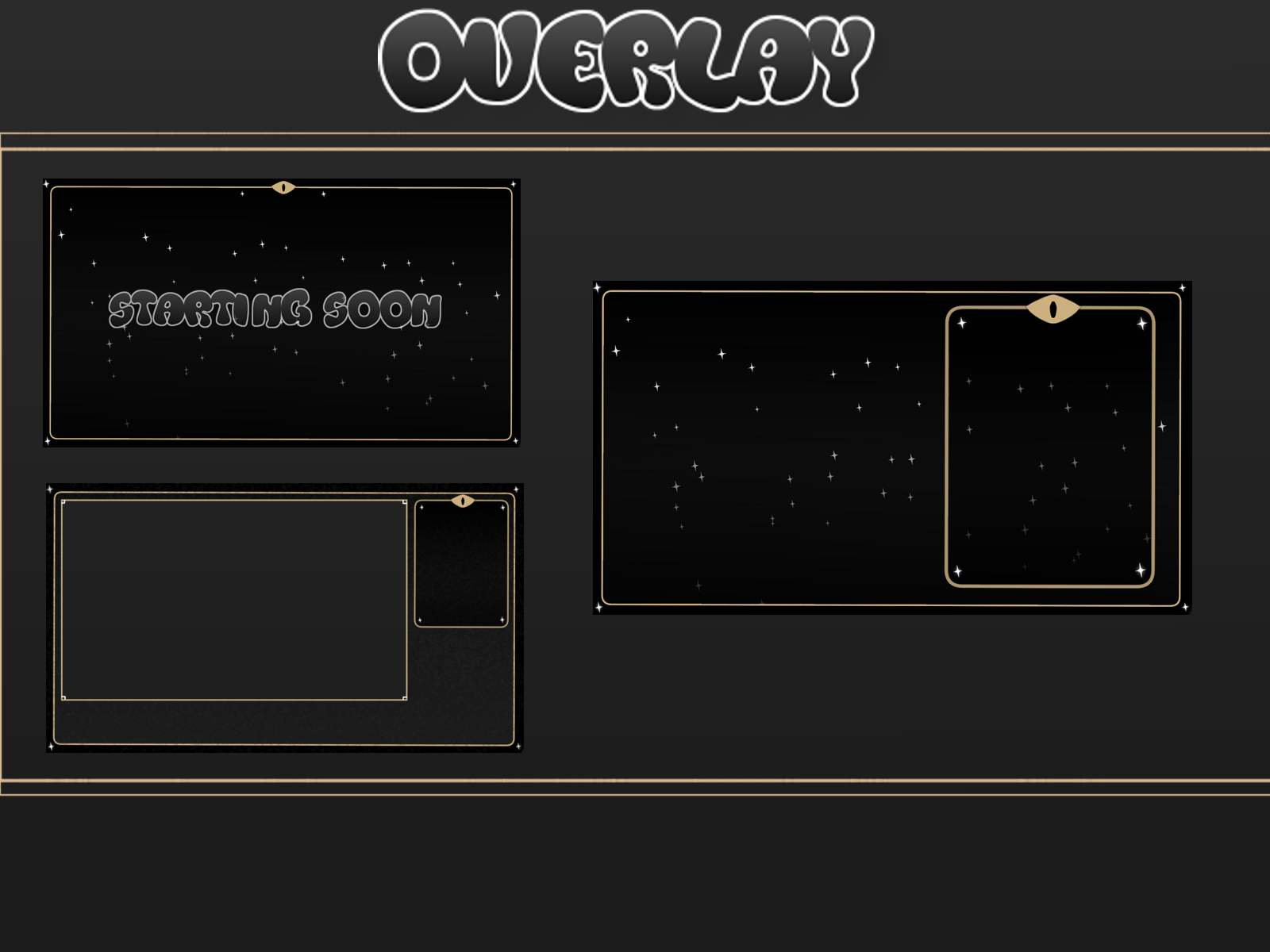 Avatar Vtuber 2d Con Overlay Twitch Oscuro Noche Emotes Y Paneles Pack ...